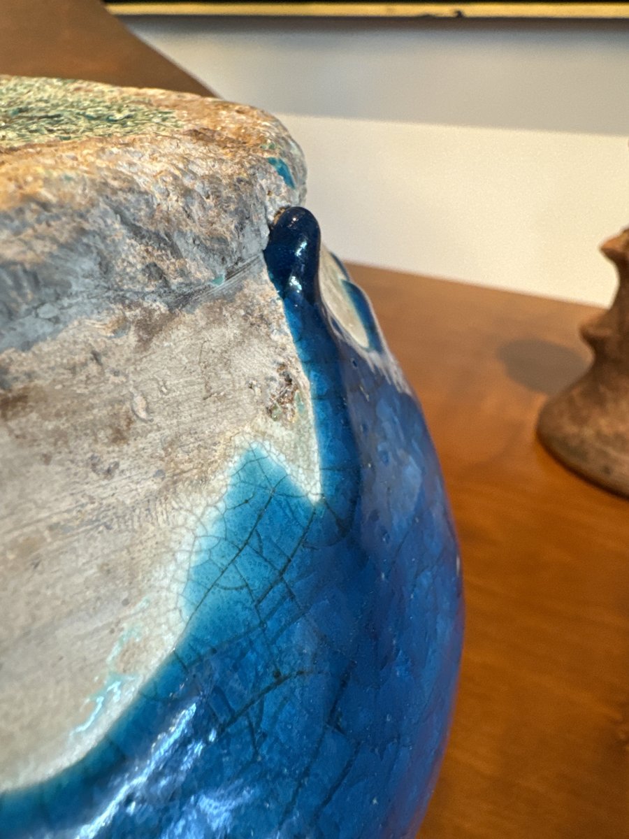 Turquoise Blue Ceramic Vase from Iran, XIII / XIV Century for sale at ...