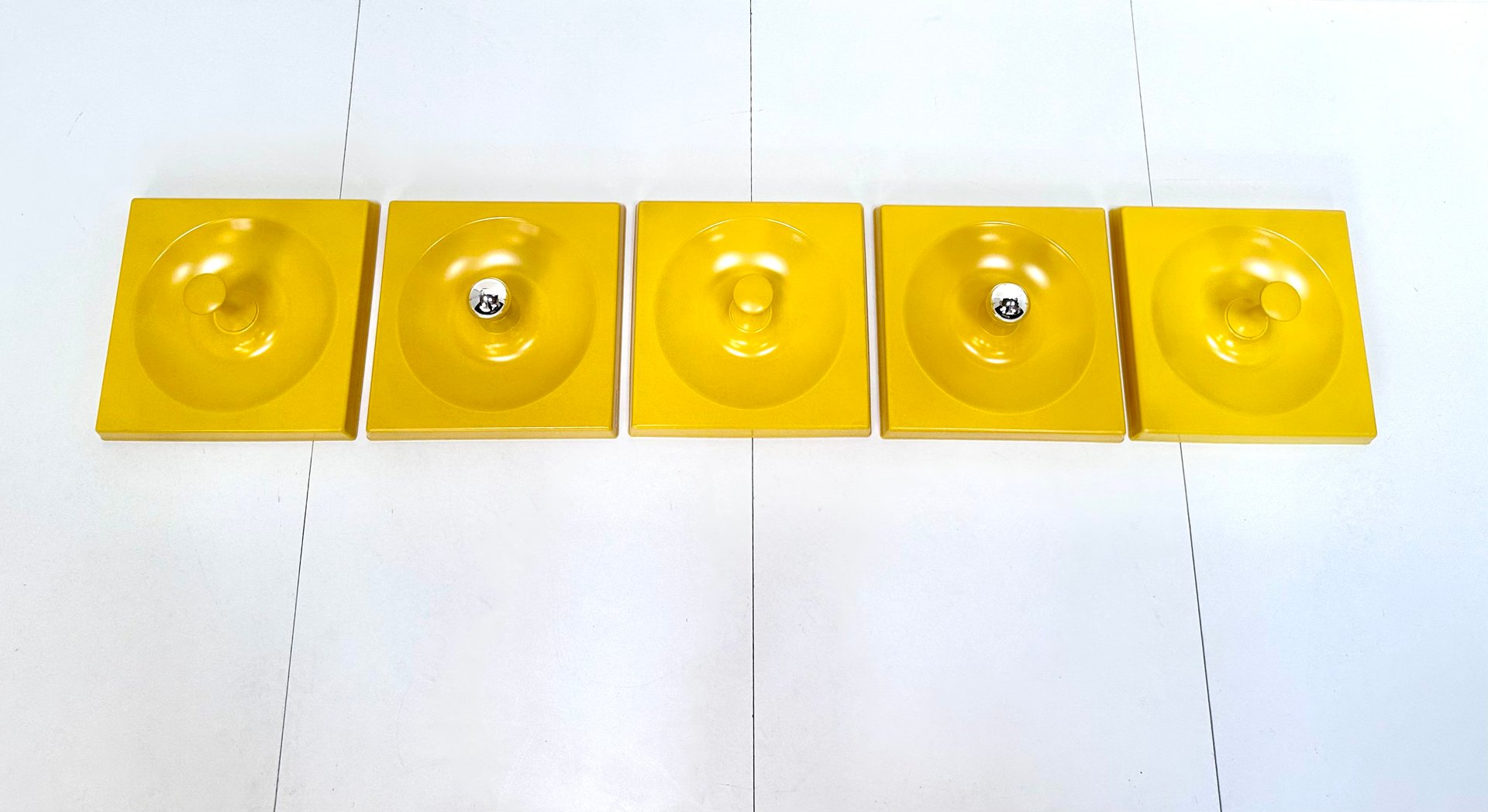 Space Age Illuminated Quadro Modular Wall Panel Coat Rack System with ...