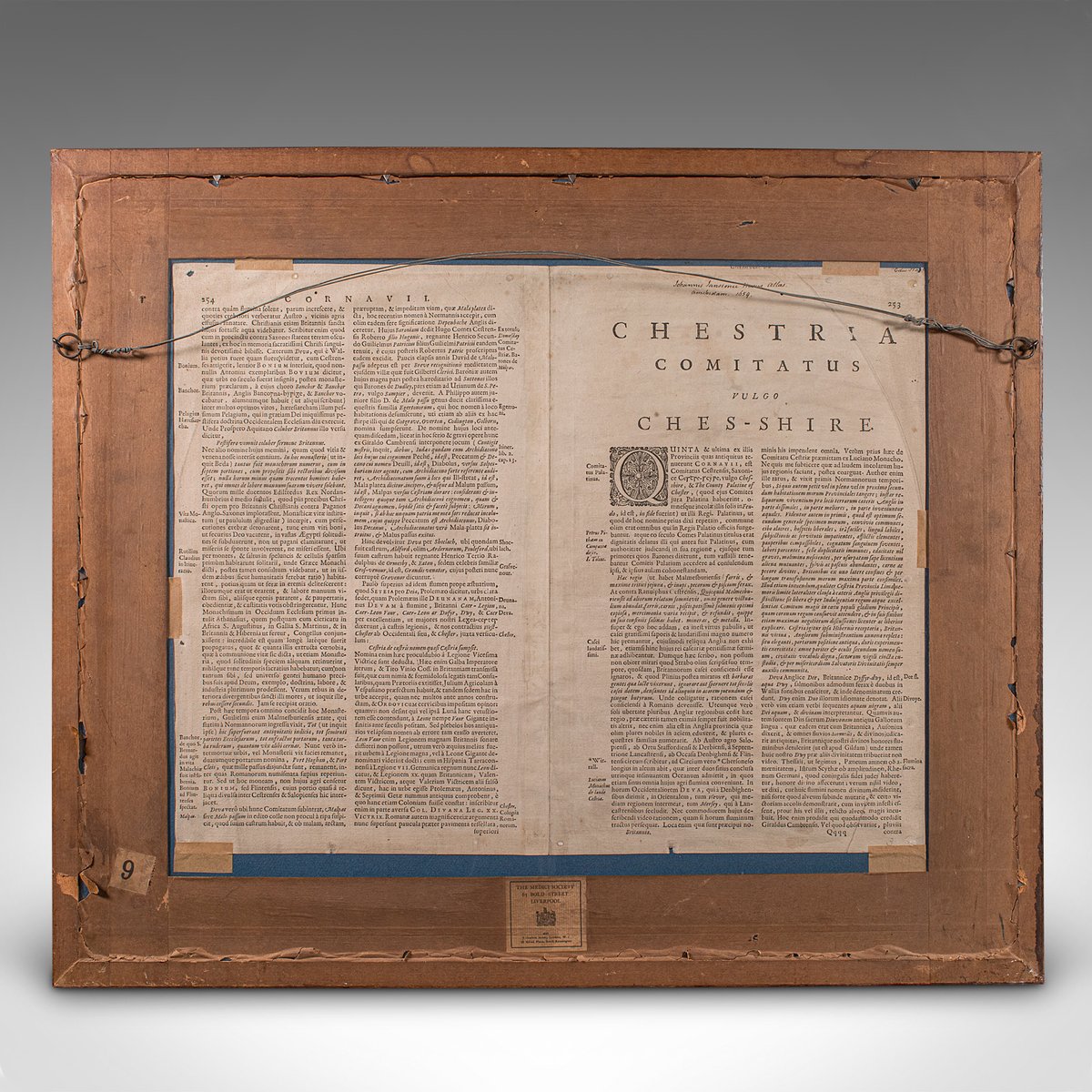 Dutch County Map of Cheshire by Janssonius, 1660s for sale at Pamono