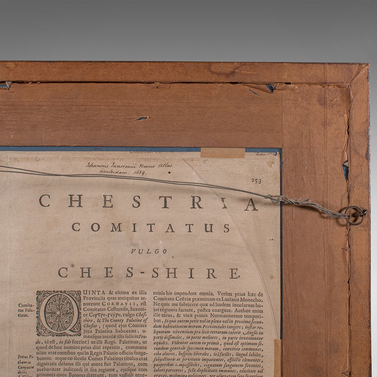 Dutch County Map of Cheshire by Janssonius, 1660s for sale at Pamono