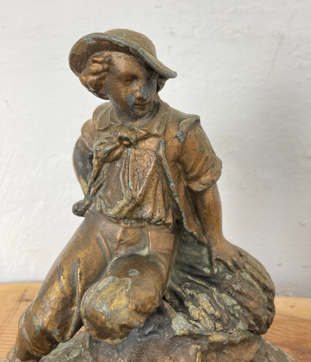 Victorian Peasant Art Figure, Late 19th Century for sale at Pamono