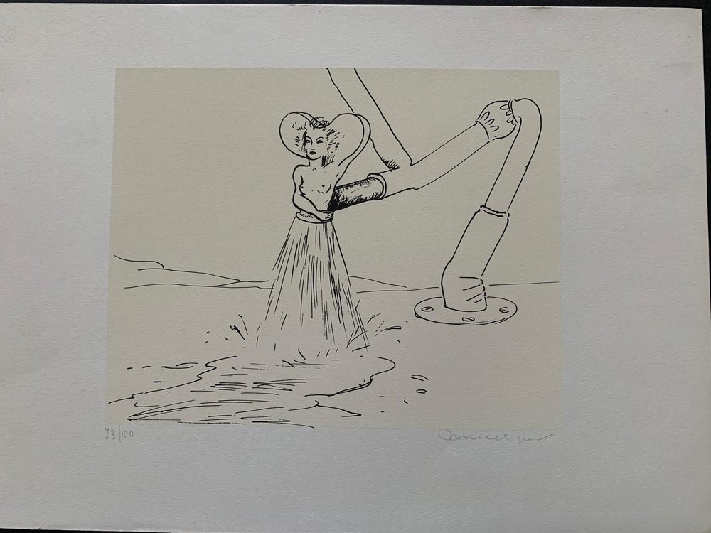 Marcel Jean, Surrealist Composition, 1960s, Lithograph for sale at Pamono