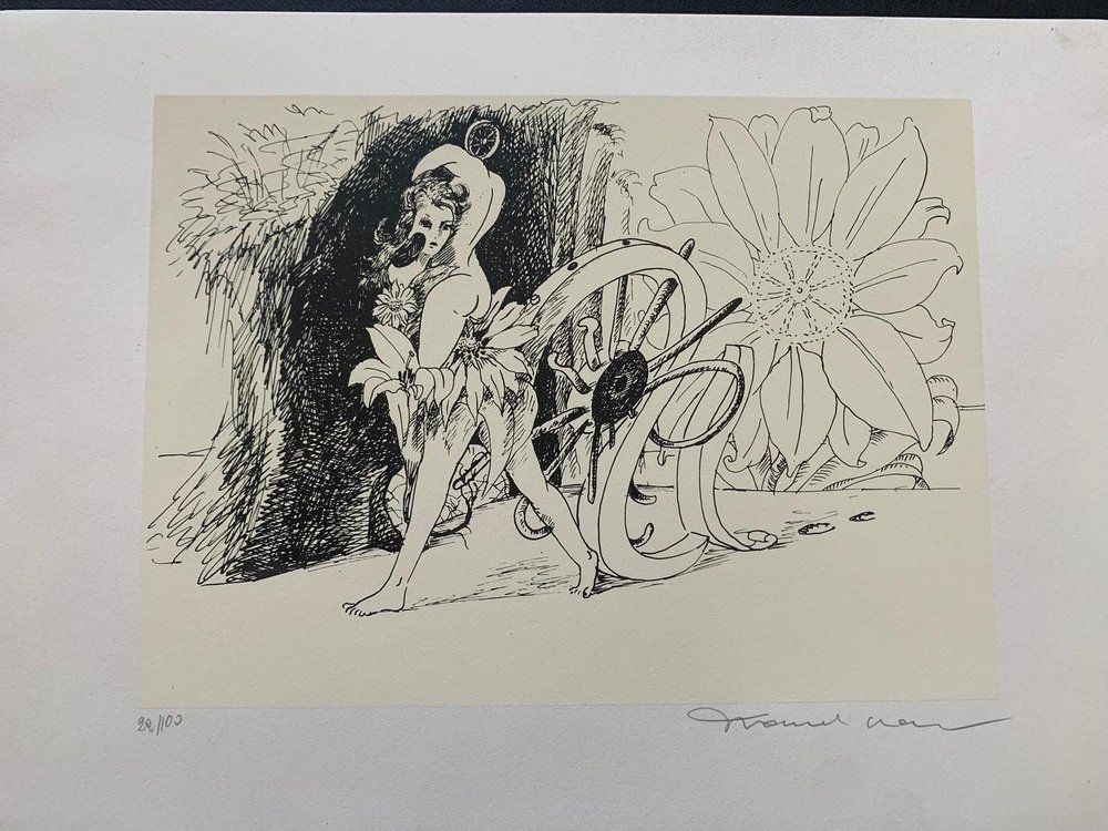 Marcel Jean, Surrealist Composition, 1960s, Lithograph for sale at Pamono