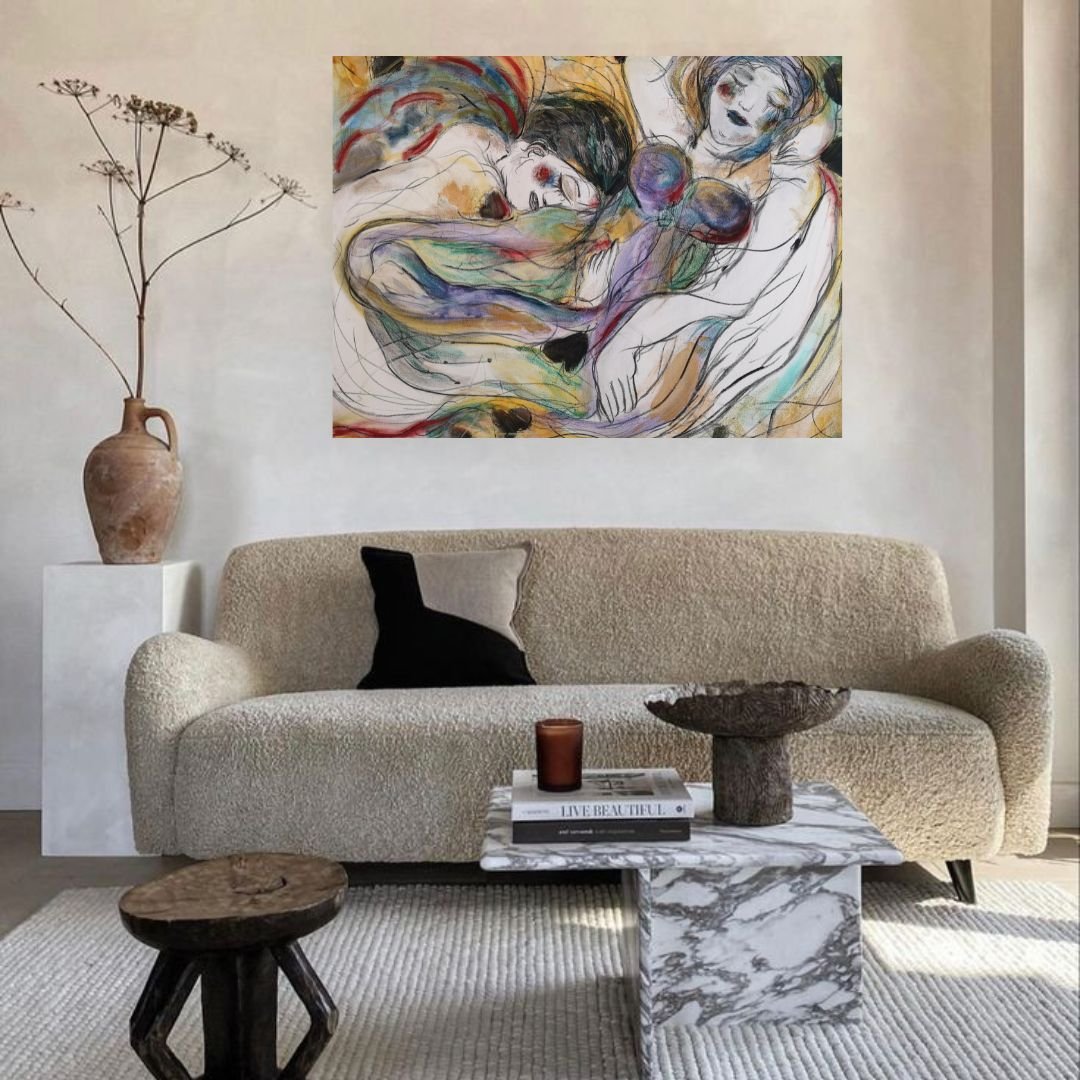 Emilie Teillaud, Mes bras pour te reposer, 21st Century, Pastel ...