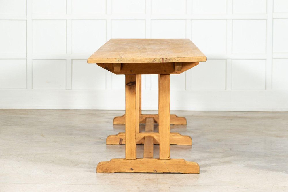 Monumental English Pine Refectory Table, 1900s for sale at Pamono