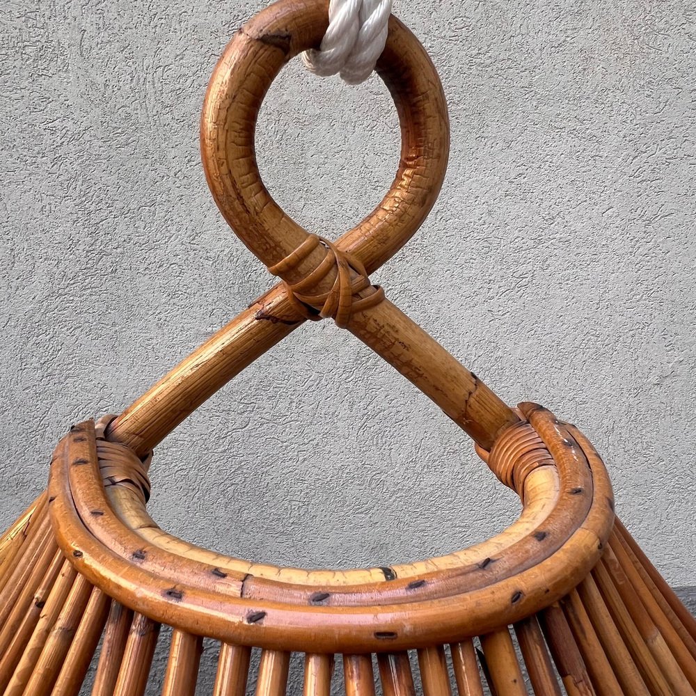 Bamboo Suspended Chair by Castano Brothers, 1950s for sale at Pamono