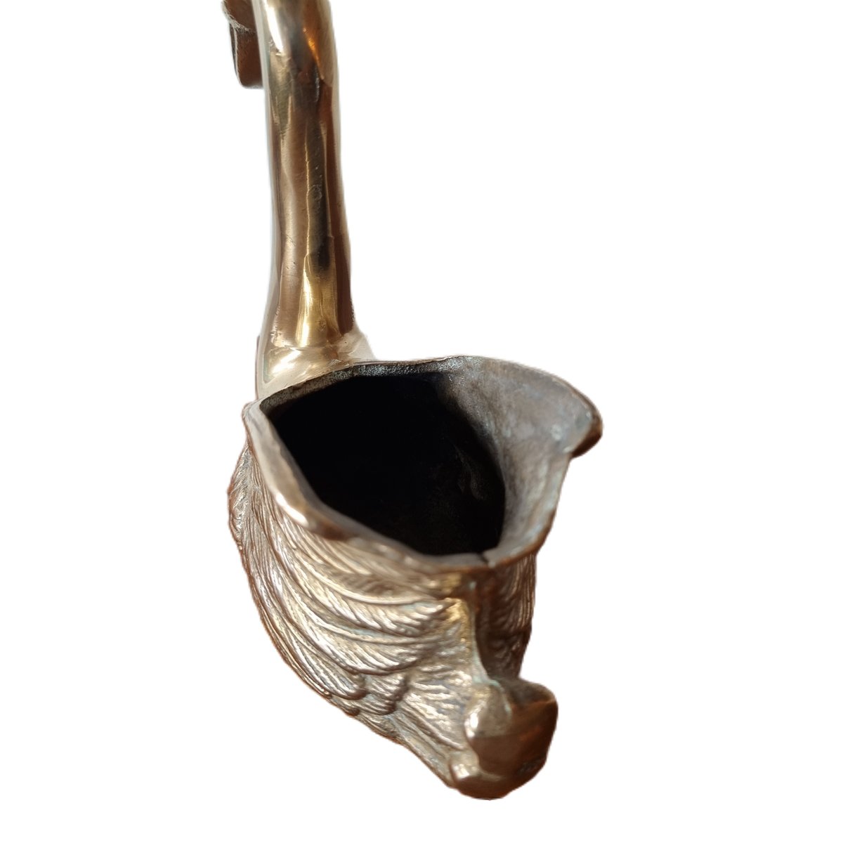 Vintage Brass Swan Plant Pot, 1970s for sale at Pamono