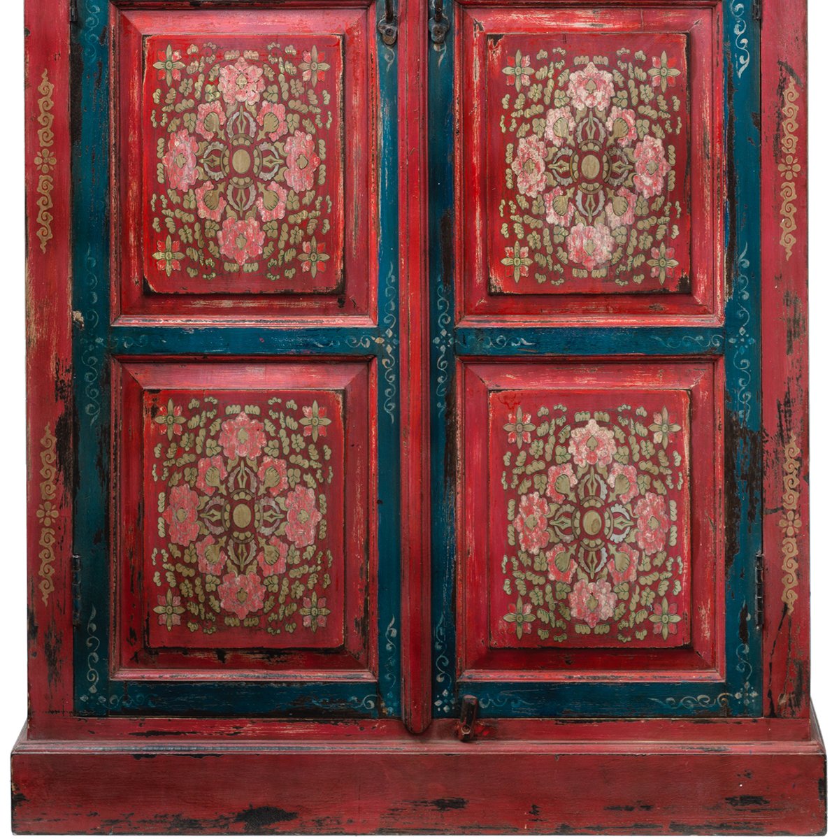 Vintage Red Painted Cabinet, 1920s for sale at Pamono