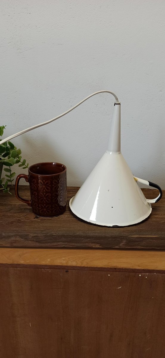 Enamelled Light Funnel, 1960s for sale at Pamono