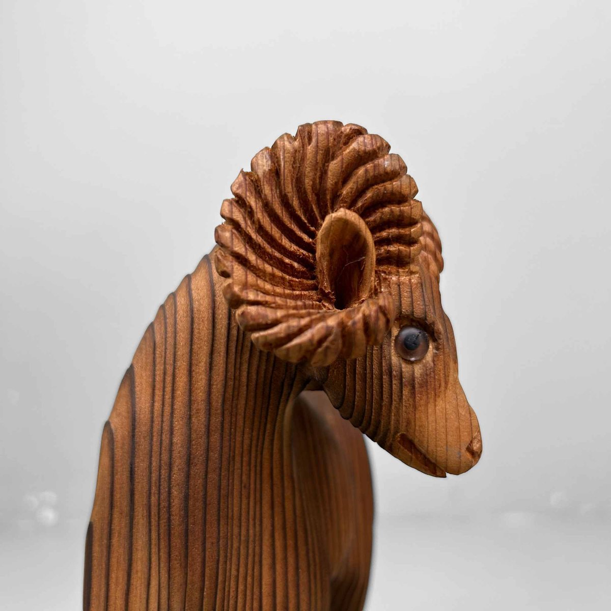 Wooden Ram Sculpture Hand Carved by Kandian Crafts, Canada, 1960s for ...