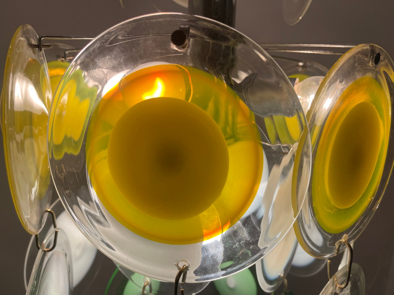 Midcentury Italian Murano Glass Disc Hanging Light, 1970s for sale at ...