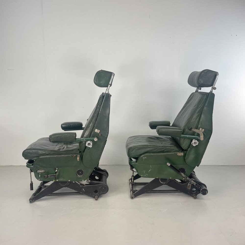 RAF Aircraft Pilot Seats, 1940s, Set of 2 for sale at Pamono