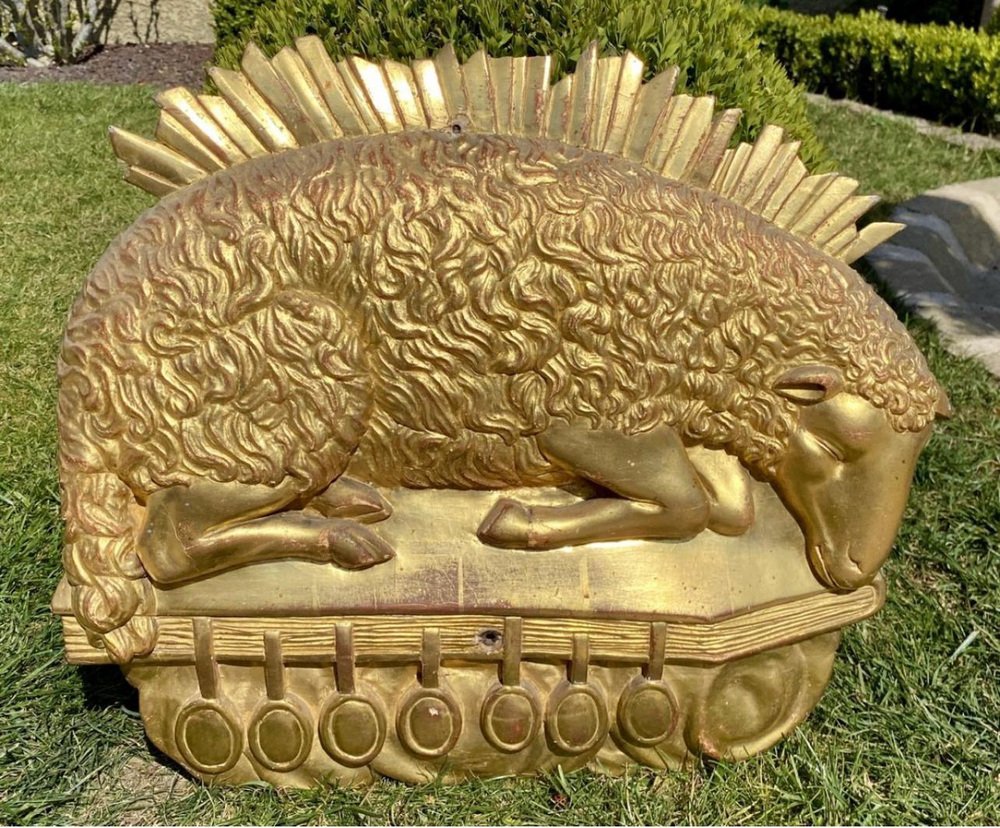 18th Century Sculpture of the Lamb Pascal and the Seven Seals for sale ...