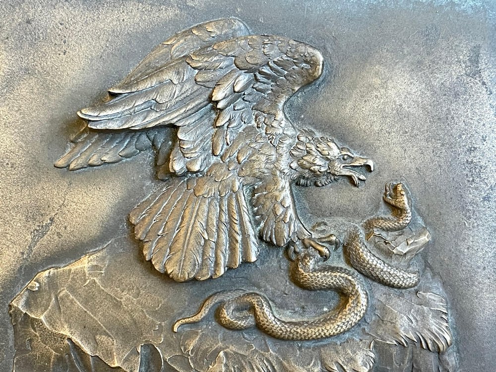 Royal Eagle and Serpent Bas Relief in Bronze for sale at Pamono