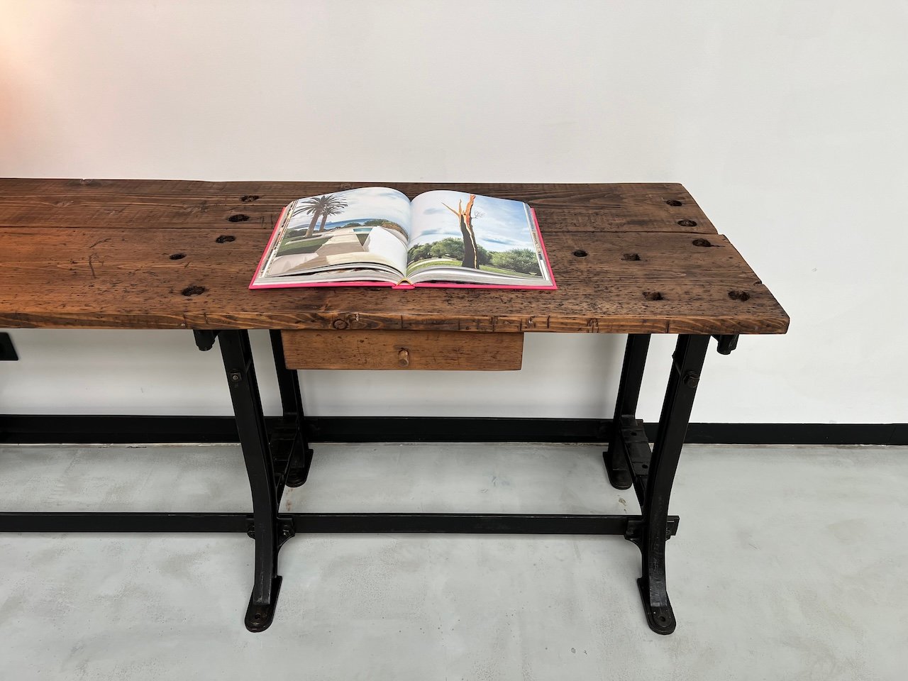 Workbench with Cast Iron Base, 1950s for sale at Pamono