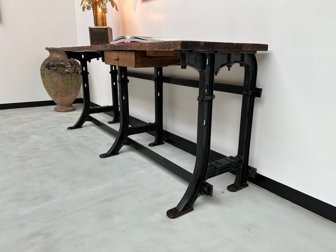 Workbench with Cast Iron Base, 1950s for sale at Pamono