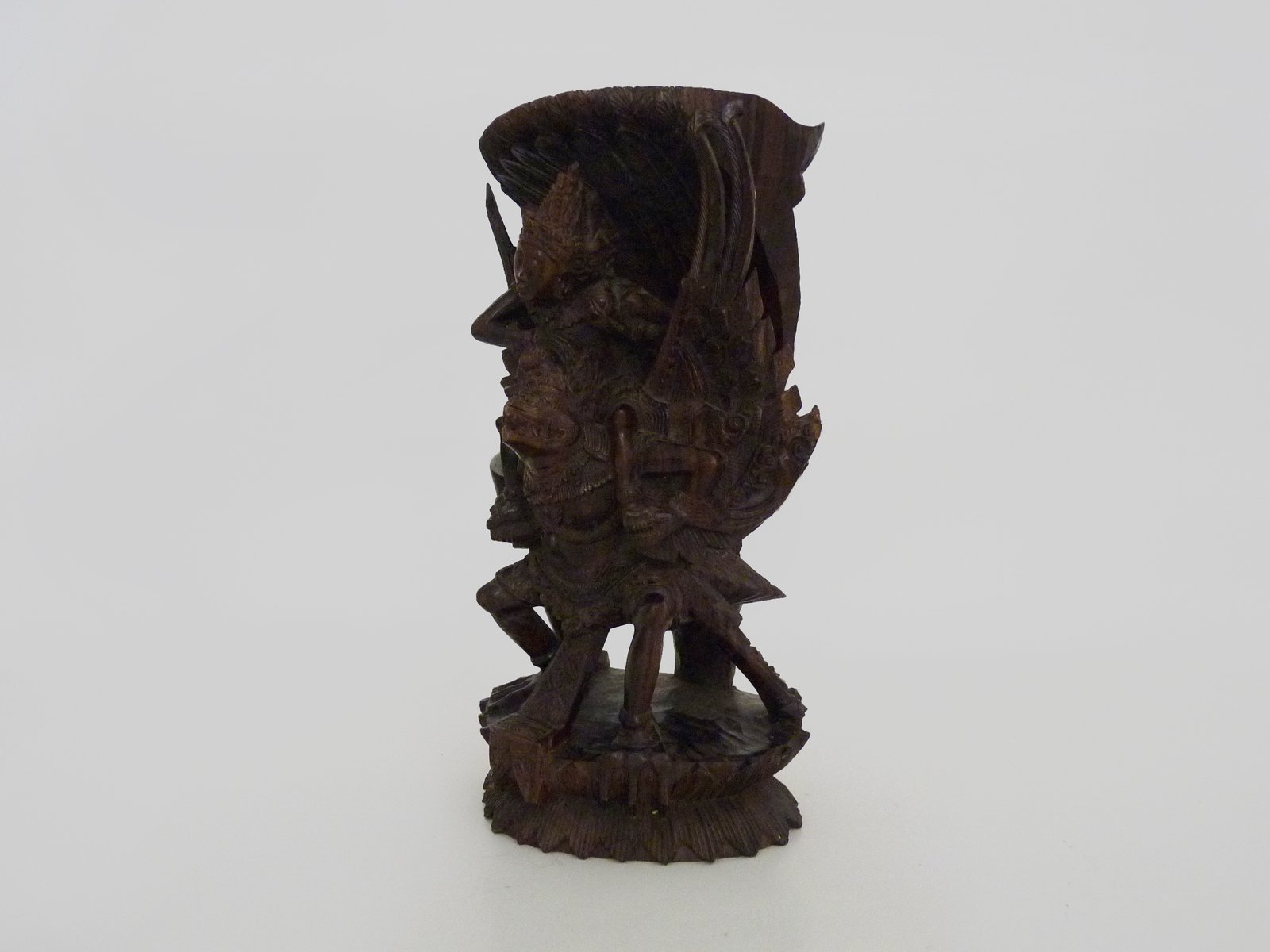 Carved Wooden Statue of Vishnu Riding Garuda, Bali, Indonesia, 1930s ...