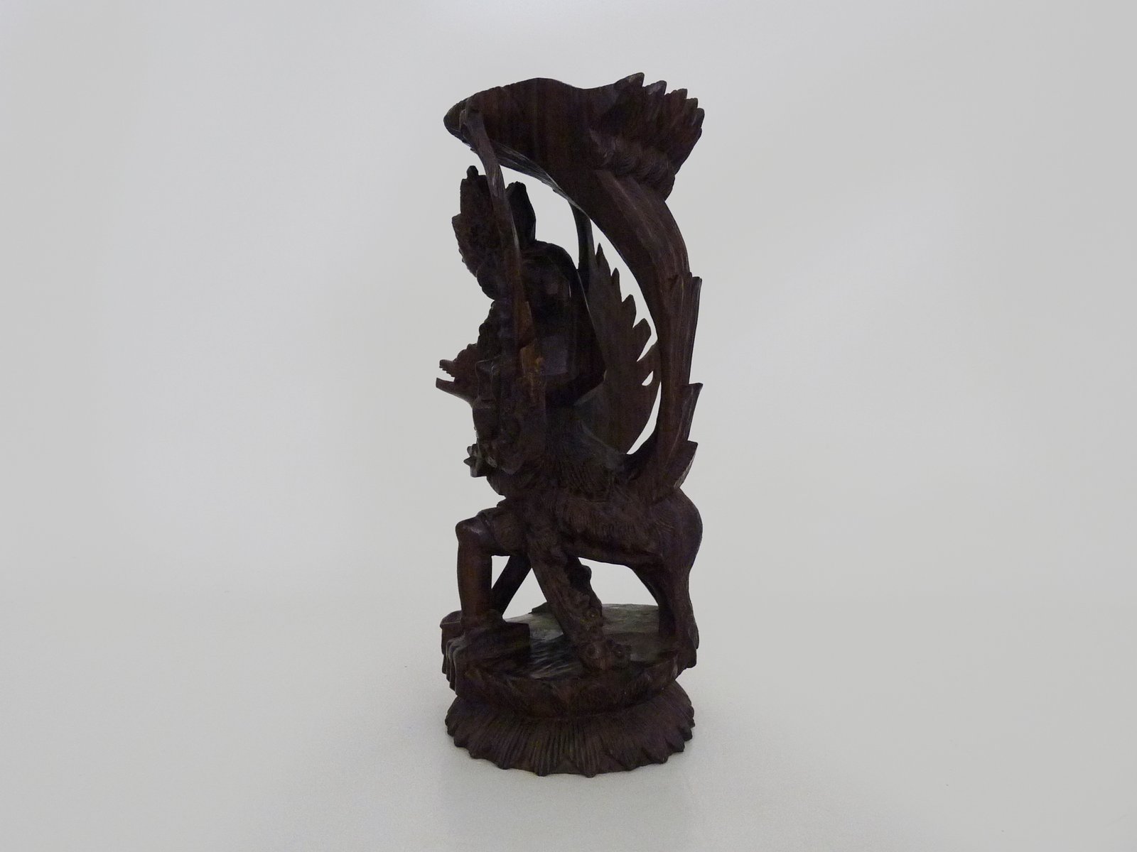 Carved Wooden Statue of Vishnu Riding Garuda, Bali, Indonesia, 1930s ...