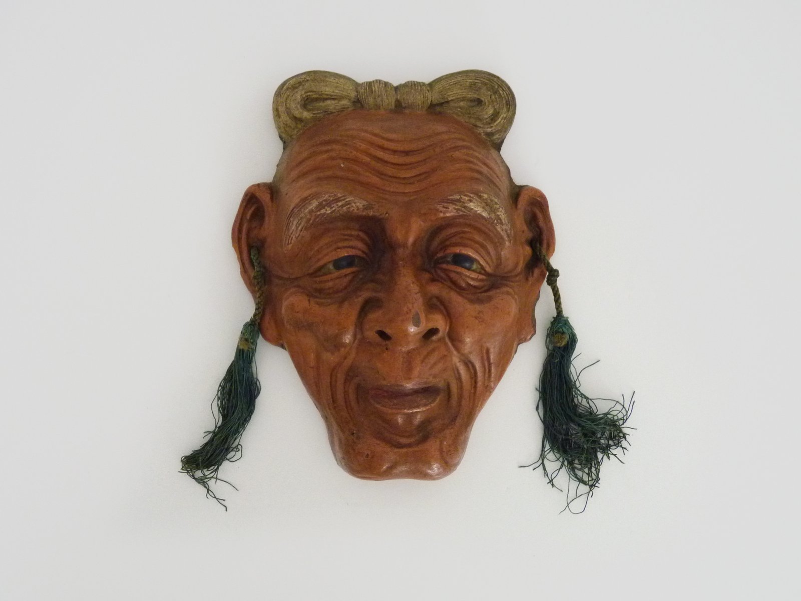 Japanese Noh Man Mask in Terracotta, 1950s for sale at Pamono