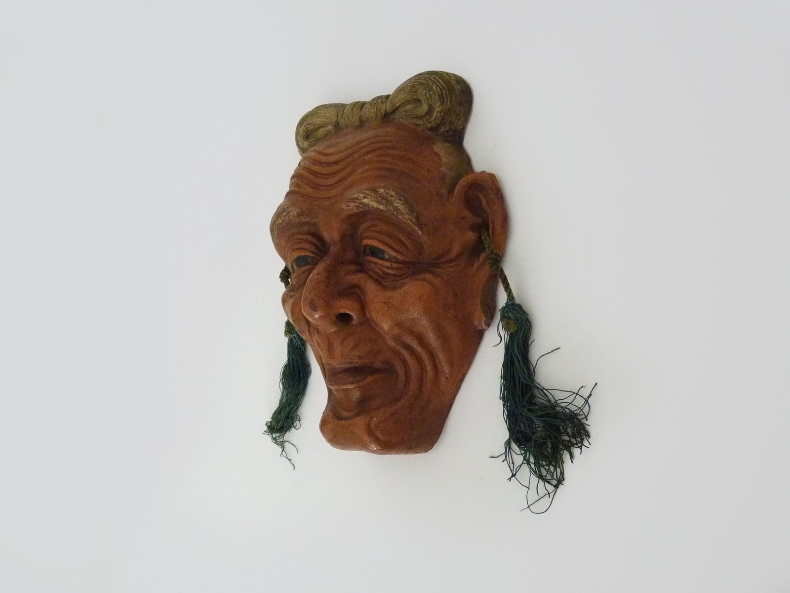 Japanese Noh Man Mask in Terracotta, 1950s for sale at Pamono