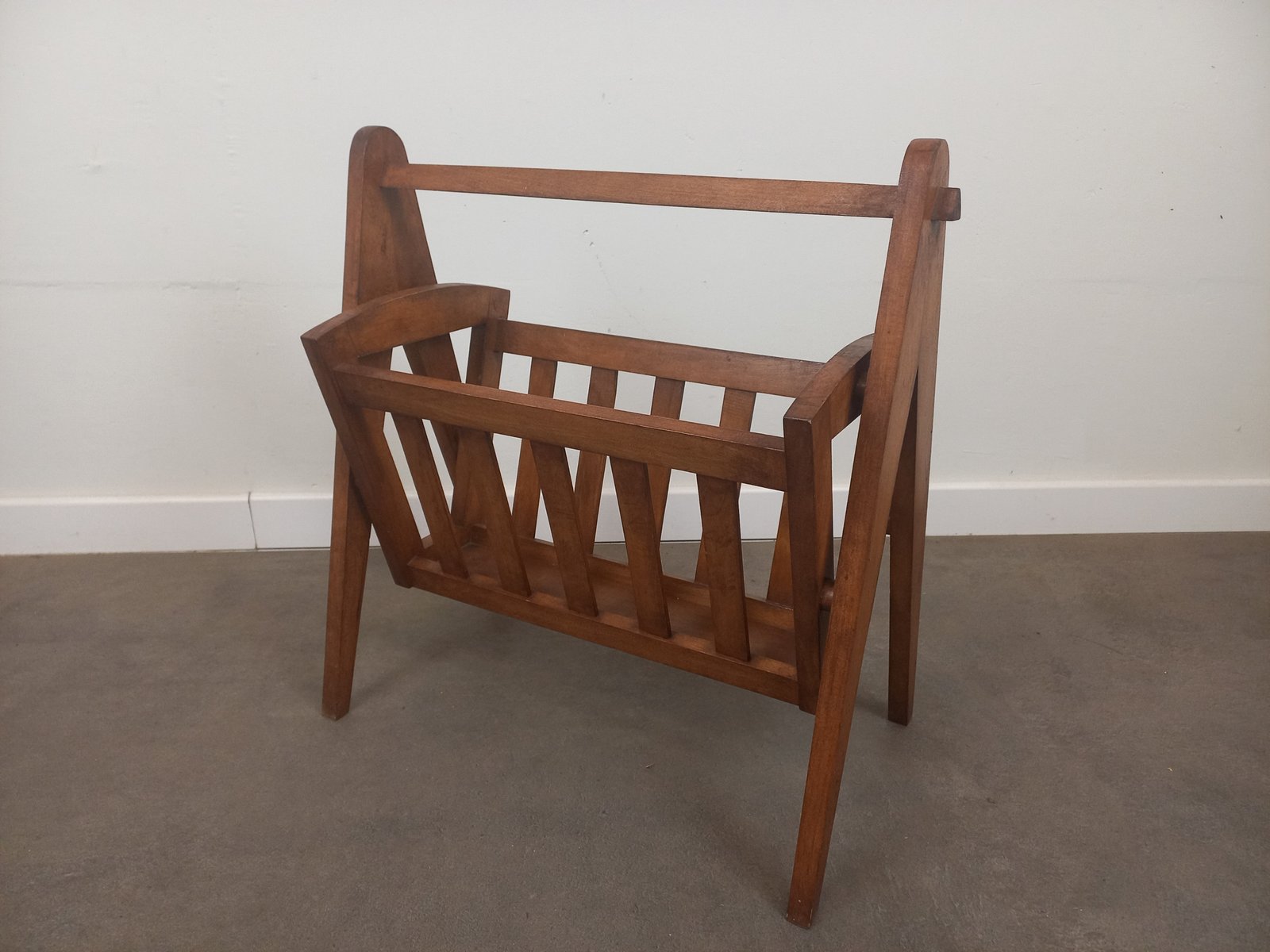 Teak Magazine Rack, 1950s for sale at Pamono