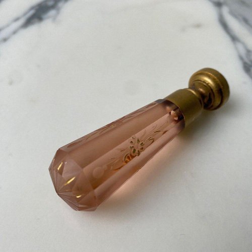 Crystal Stamp with Cutaway Enhanced with Golden Engravings, Late 19th ...