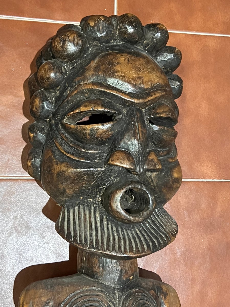 Guardian Fang Reliquary Carved Wood Figure, Cameroon, 1950s for sale at ...