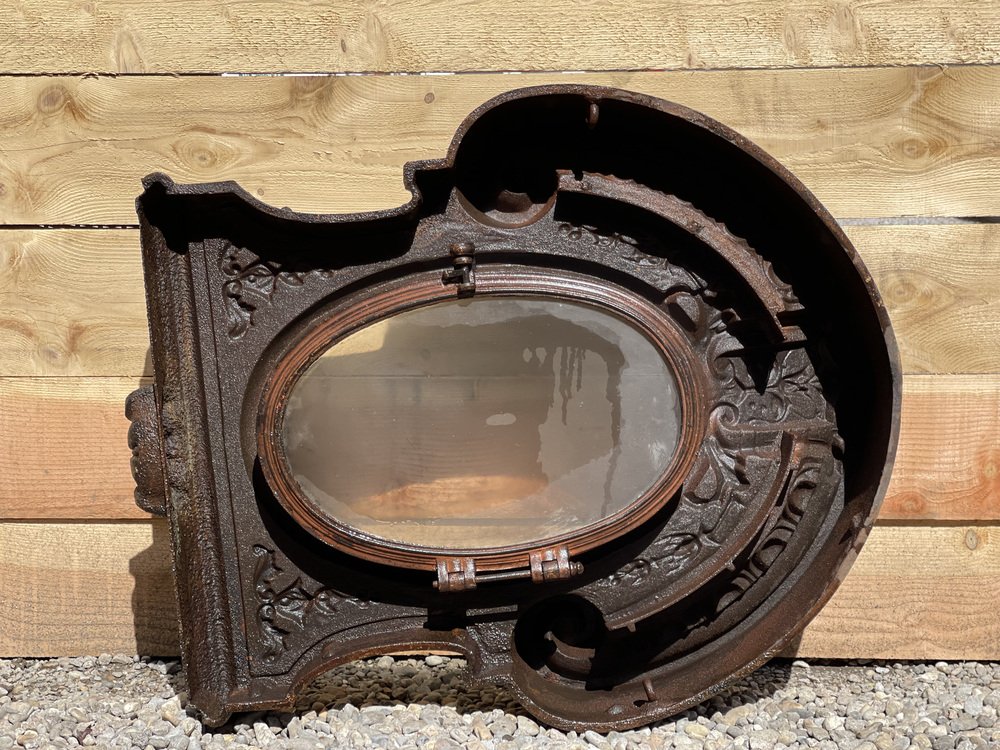 Large Bulls Eye Windows of a French Castle in Cast Iron, 1880, Set of 4 ...