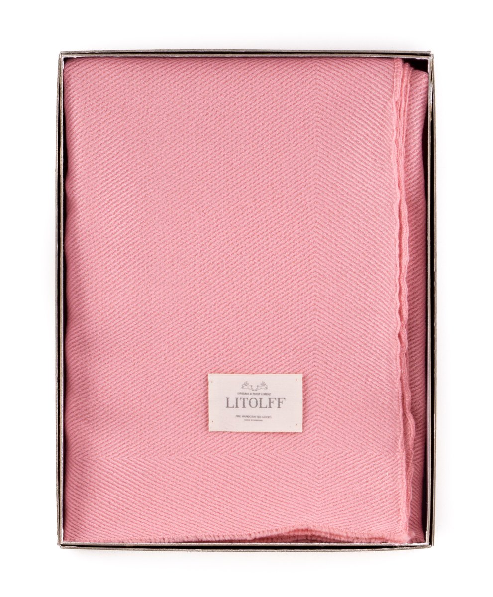 Handwoven Blanket in Rose by Litolff, Germany for sale at Pamono