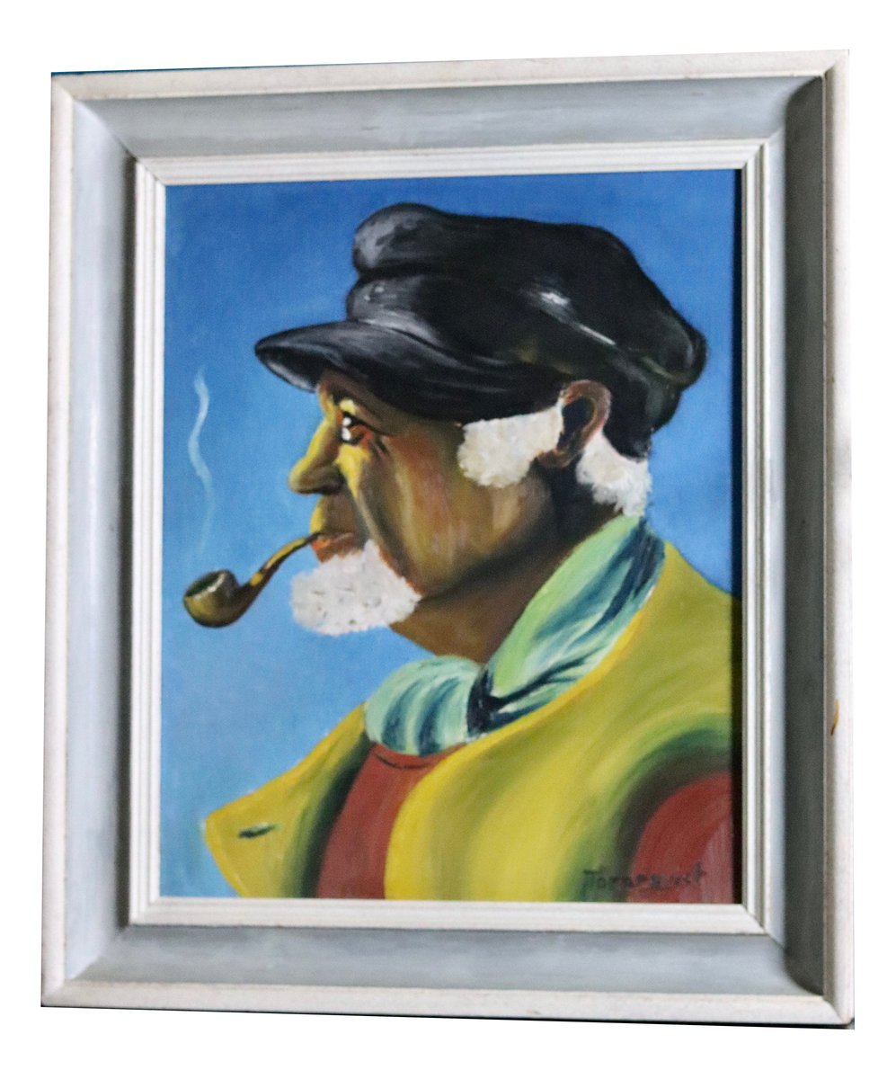 Tornquist, Portrait of Fisherman, 1960s, Framed for sale at Pamono