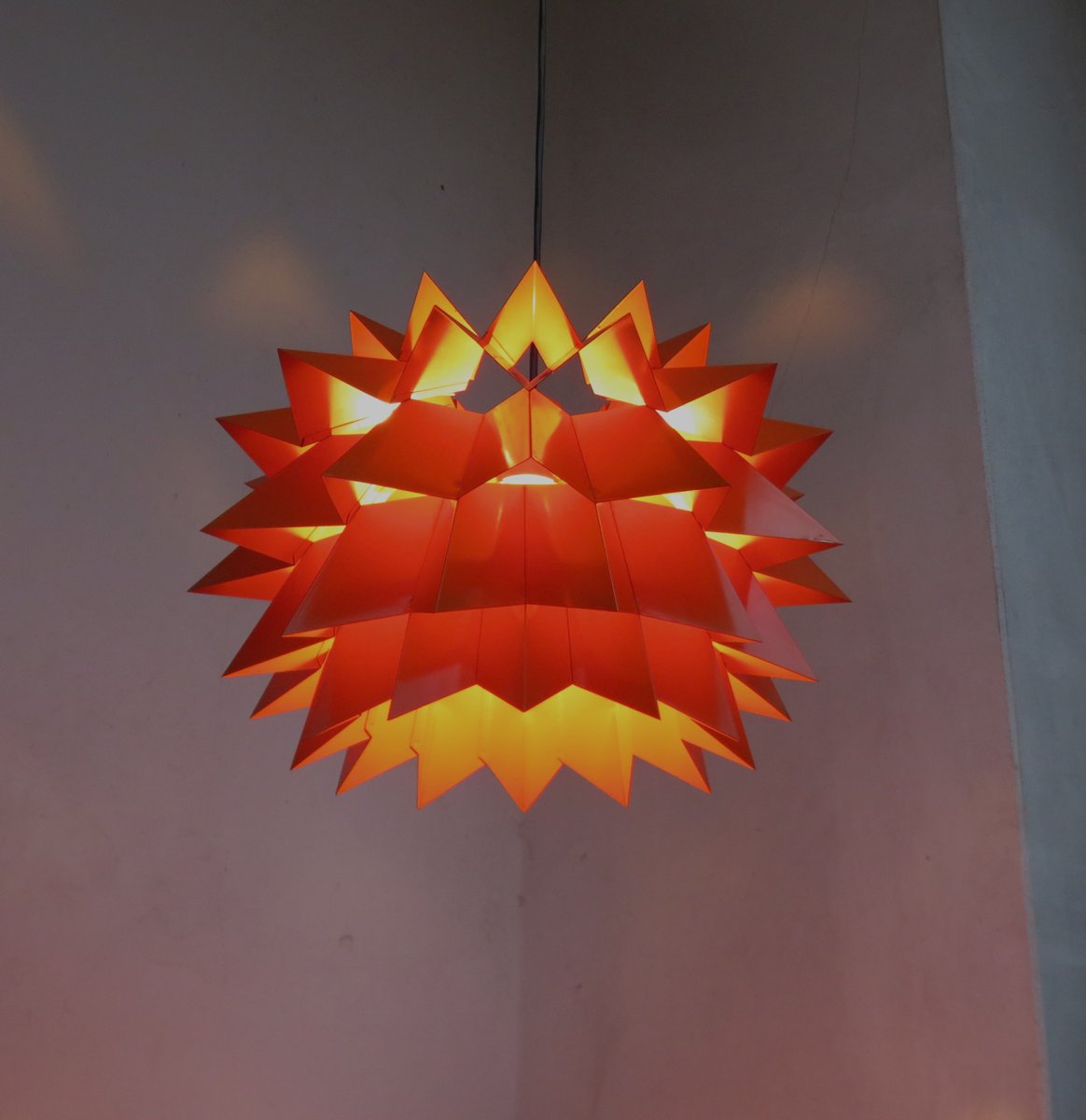 Orange Ceiling Light by Anton Fogh Holm and Alfred J. Andersen for ...