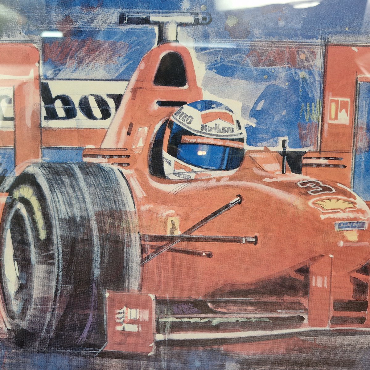 Vintage Offset Poster of Ferrari by Jim Van Overbeek, 1980s for sale at ...