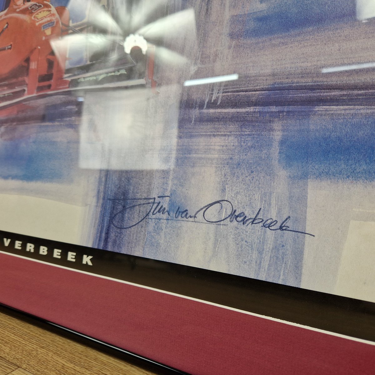 Vintage Offset Poster of Ferrari by Jim Van Overbeek, 1980s for sale at ...