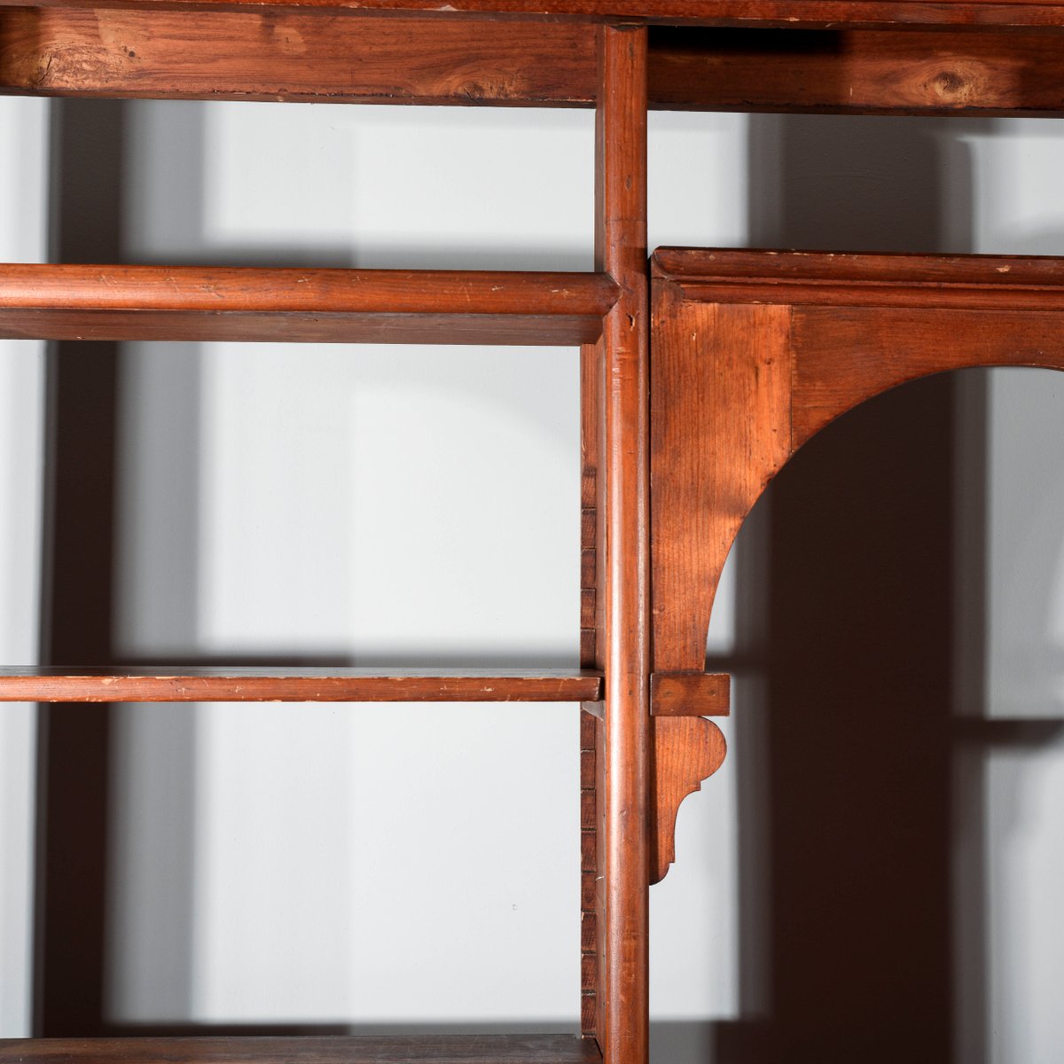 Bridge Bookcase in Solid Fir Wood, 19th Century for sale at Pamono