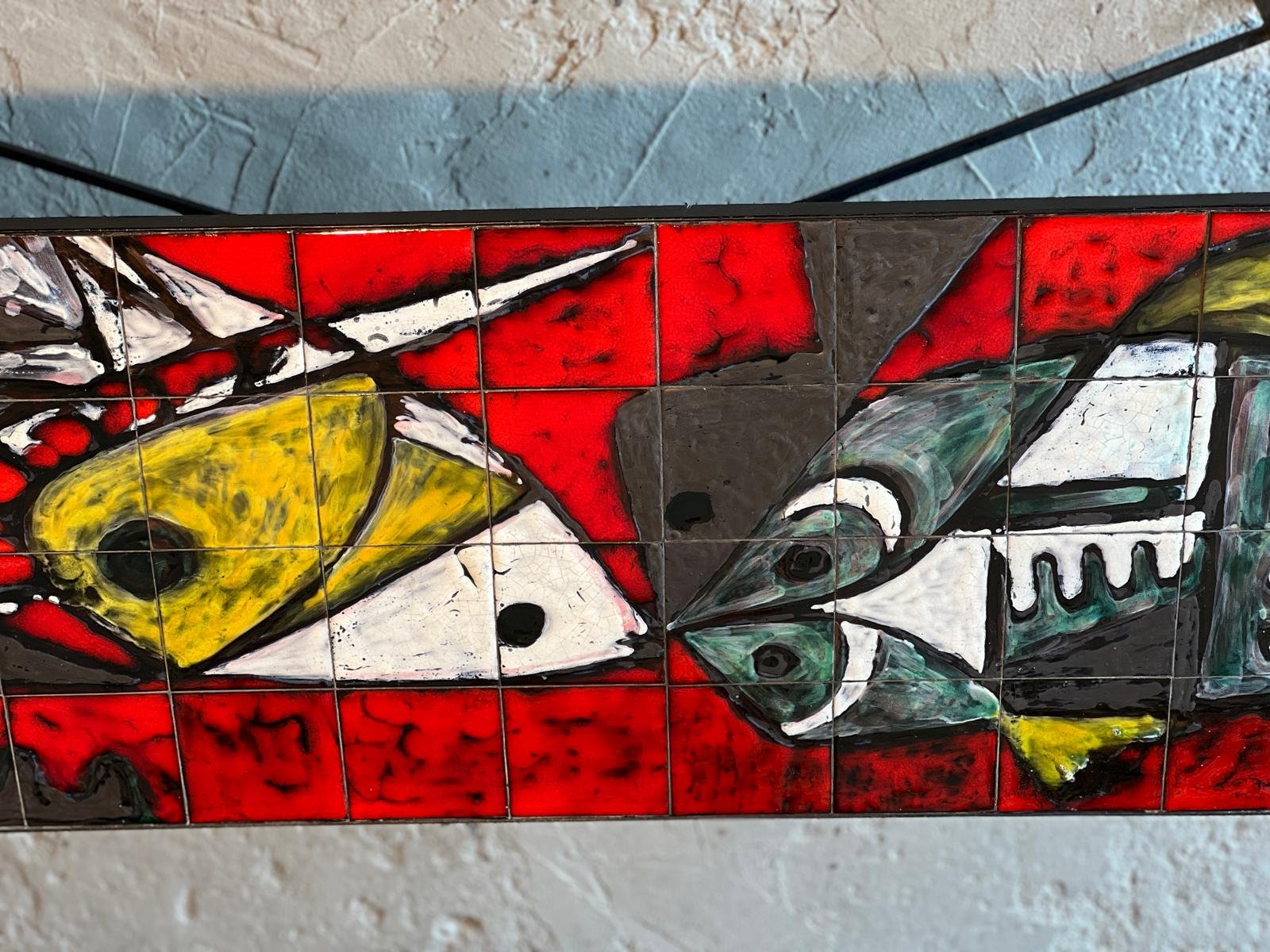 Ceramic Coffee Table by Janette and Georges Picard for Vallauris, 1960 ...