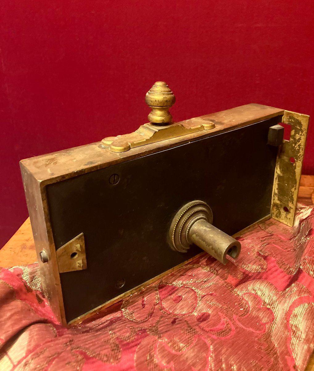 Antique 18th Century Door Lock in Gilt and Chiseled Bronze, France for ...