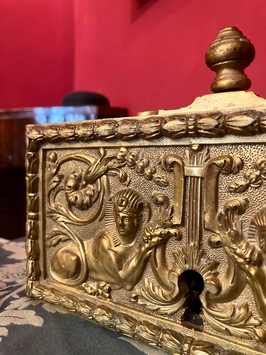 Antique 18th Century Door Lock in Gilt and Chiseled Bronze, France for ...