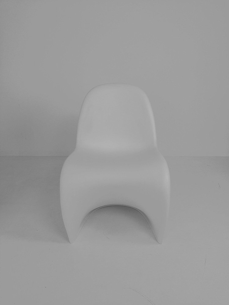 Vintage Chairs in White by Verner Panton for Vitra, Set of 4 for sale ...