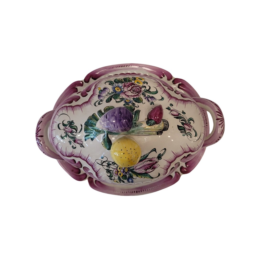 Vegetable Tureen with Lid and Plate from Strasburg Luneville Porcelain ...