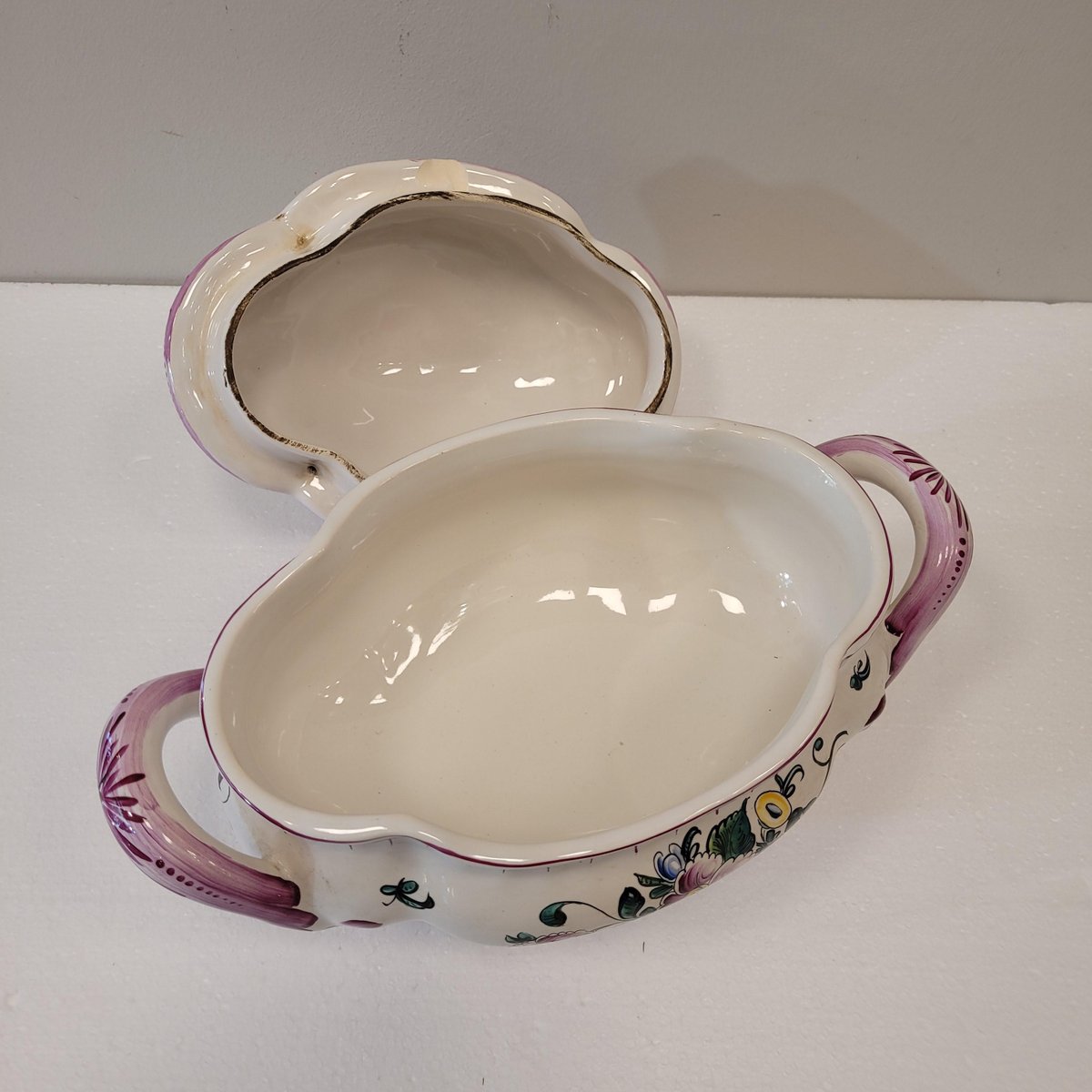 Vegetable Tureen with Lid and Plate from Strasburg Luneville Porcelain ...