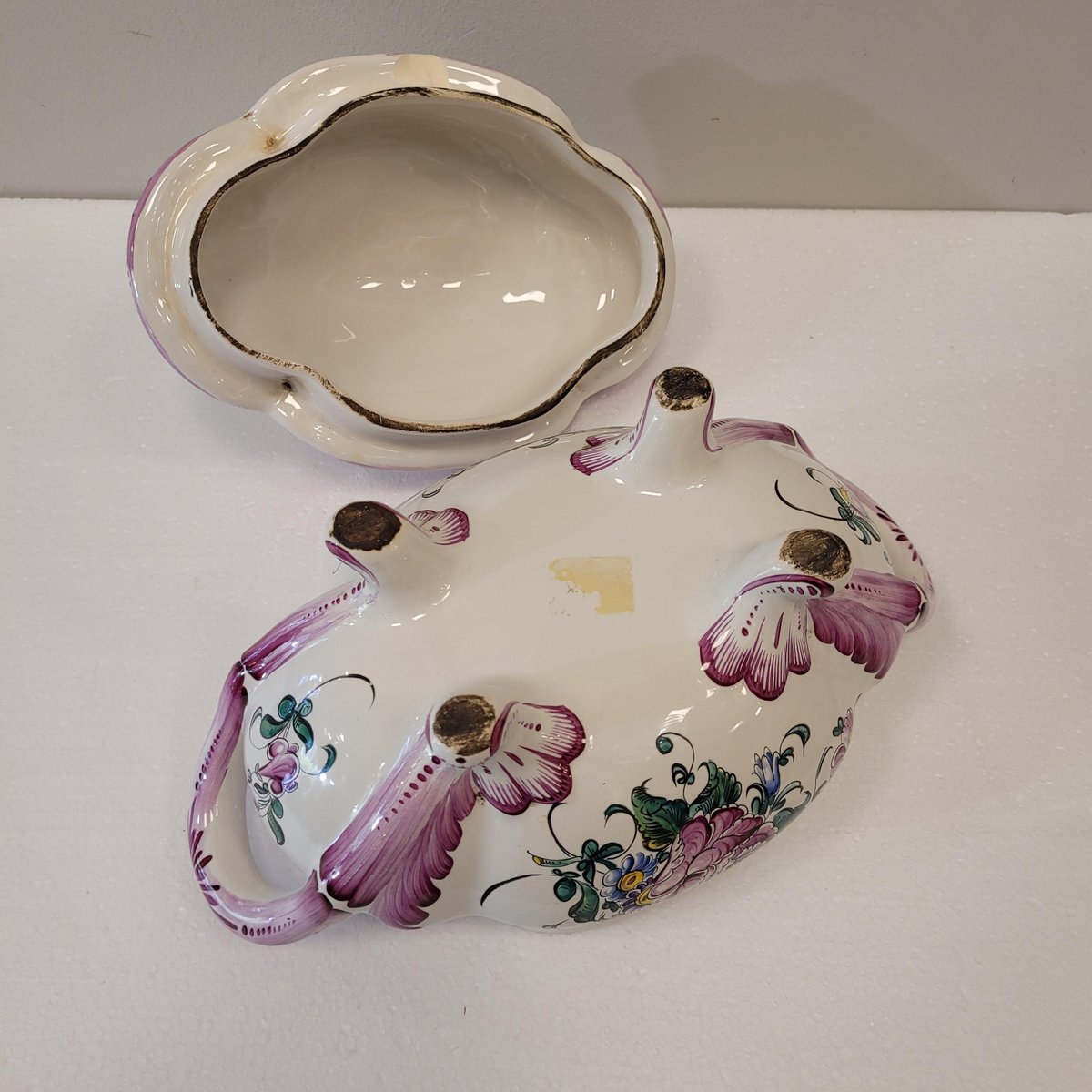 Vegetable Tureen with Lid and Plate from Strasburg Luneville Porcelain ...