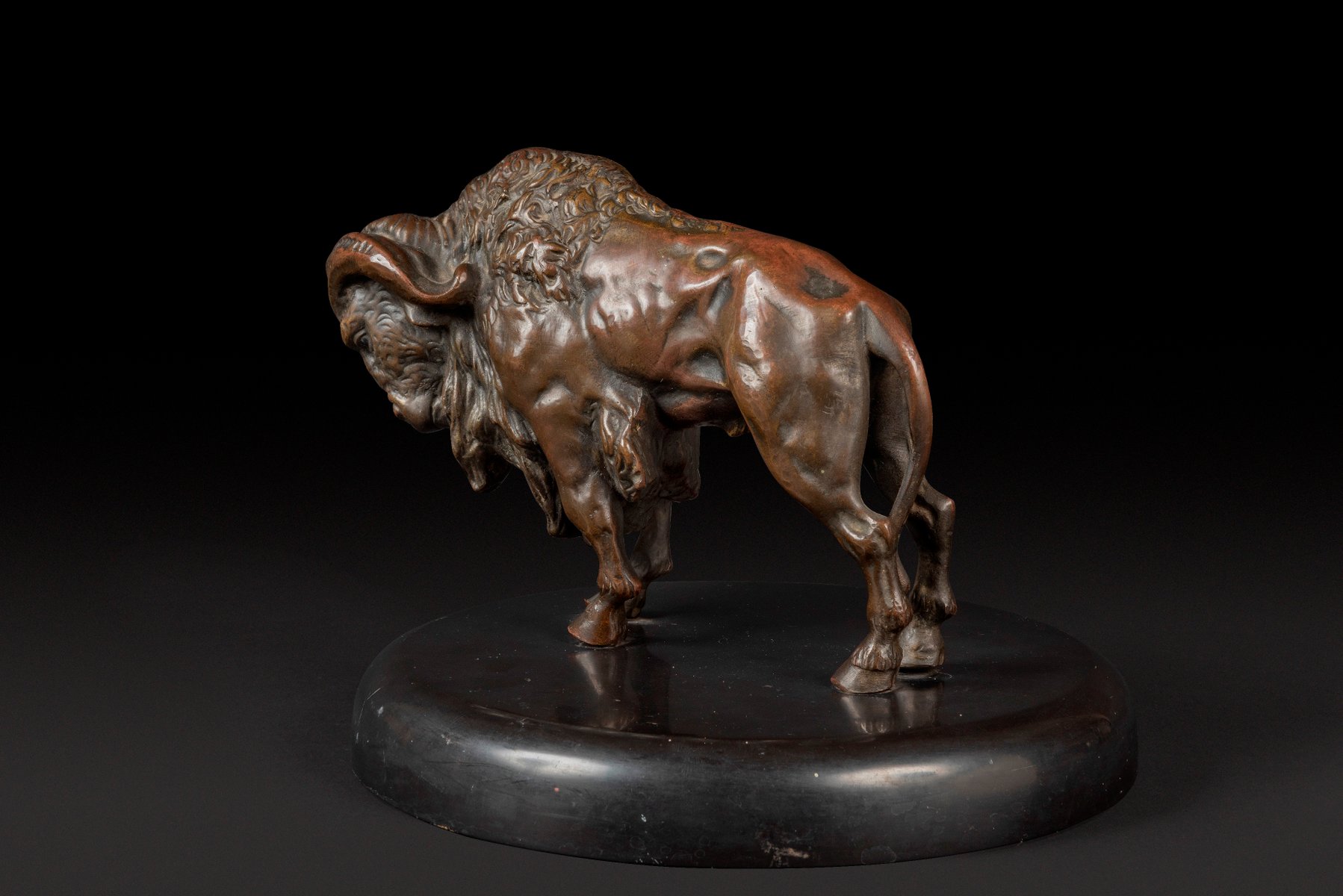 Sculpture of the Marching Bison, 1800s, Bronze for sale at Pamono