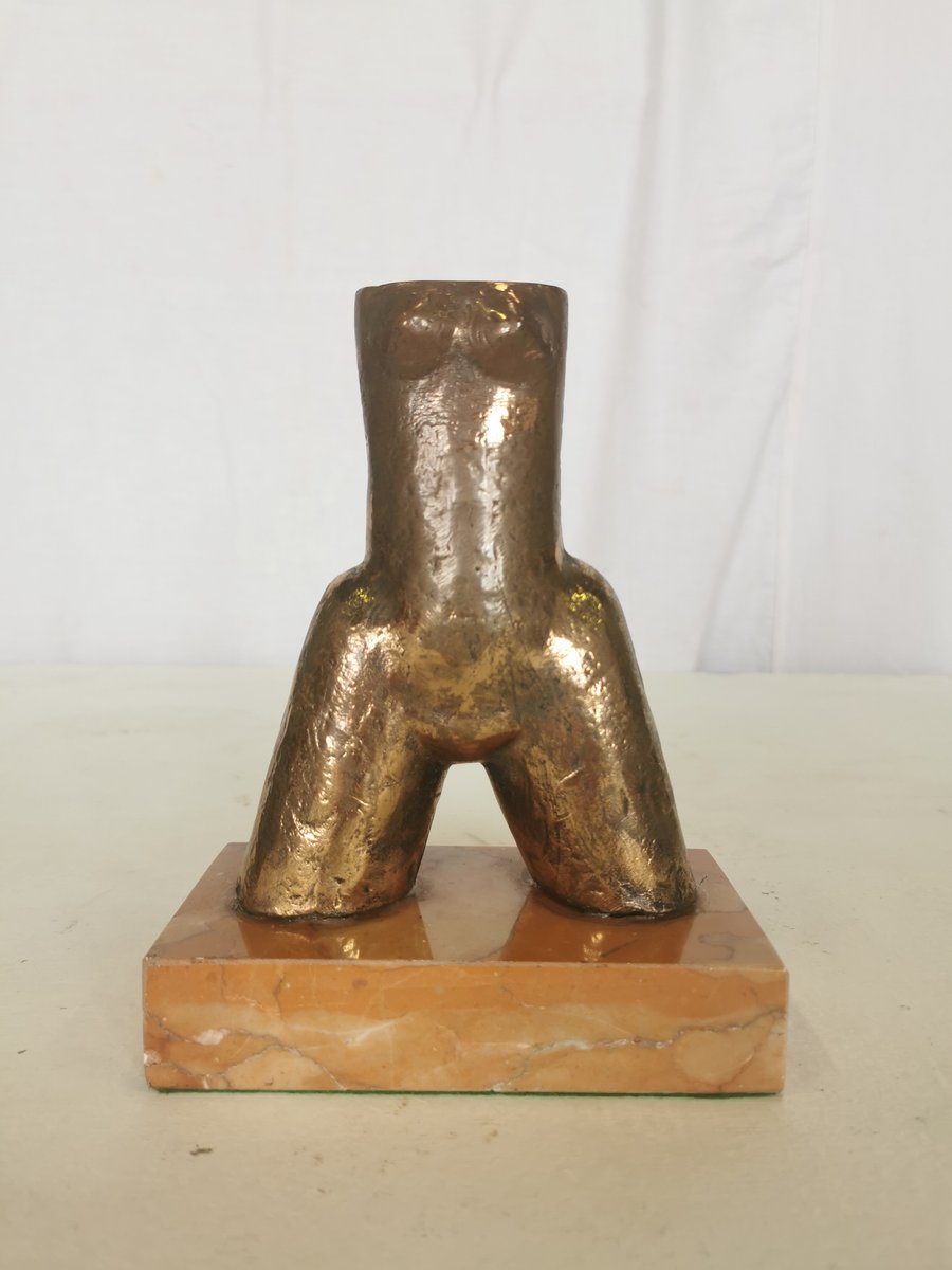 Gilded Bronze Artist's Proof of a Stylized Female Figure by Franco ...
