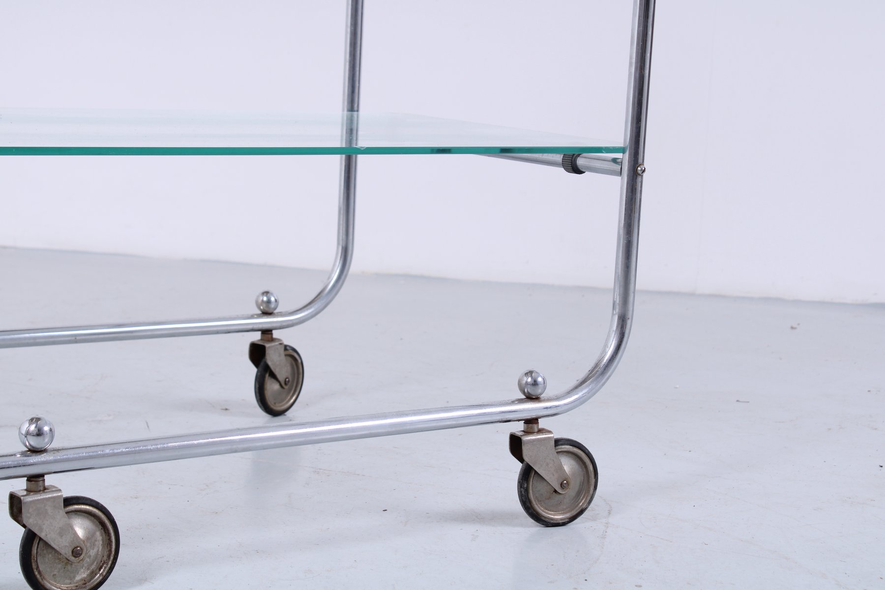 Art Deco Chrome and Glass Trolley Cart from Gispen, 1930s for sale at ...