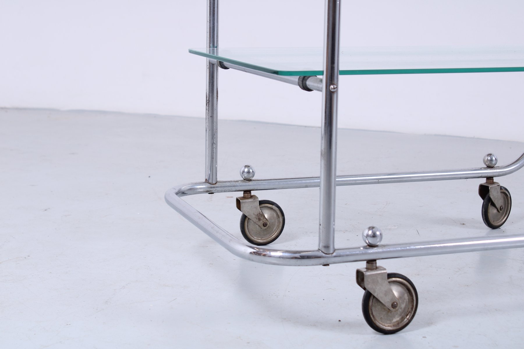 Art Deco Chrome and Glass Trolley Cart from Gispen, 1930s for sale at ...