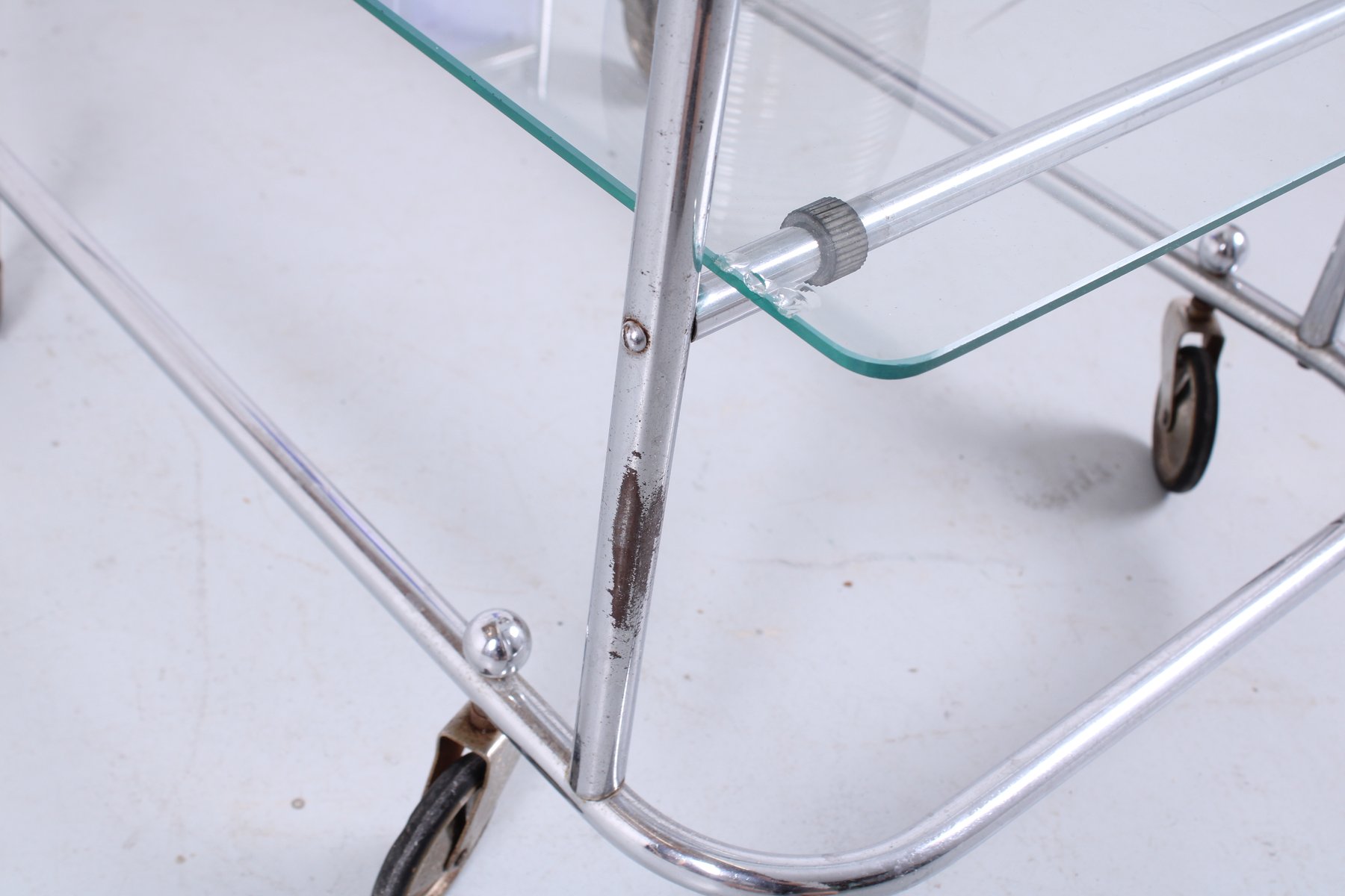 Art Deco Chrome and Glass Trolley Cart from Gispen, 1930s for sale at ...