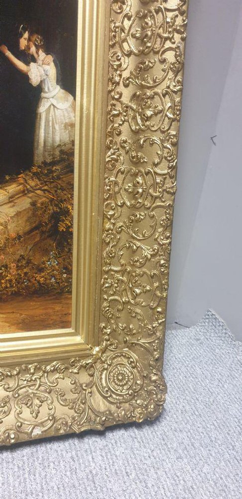 Large Victorian Frame with Print for sale at Pamono