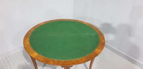 Burr Walnut Game or Console Table for sale at Pamono