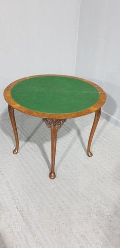 Burr Walnut Game or Console Table for sale at Pamono