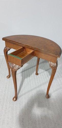 Burr Walnut Game or Console Table for sale at Pamono